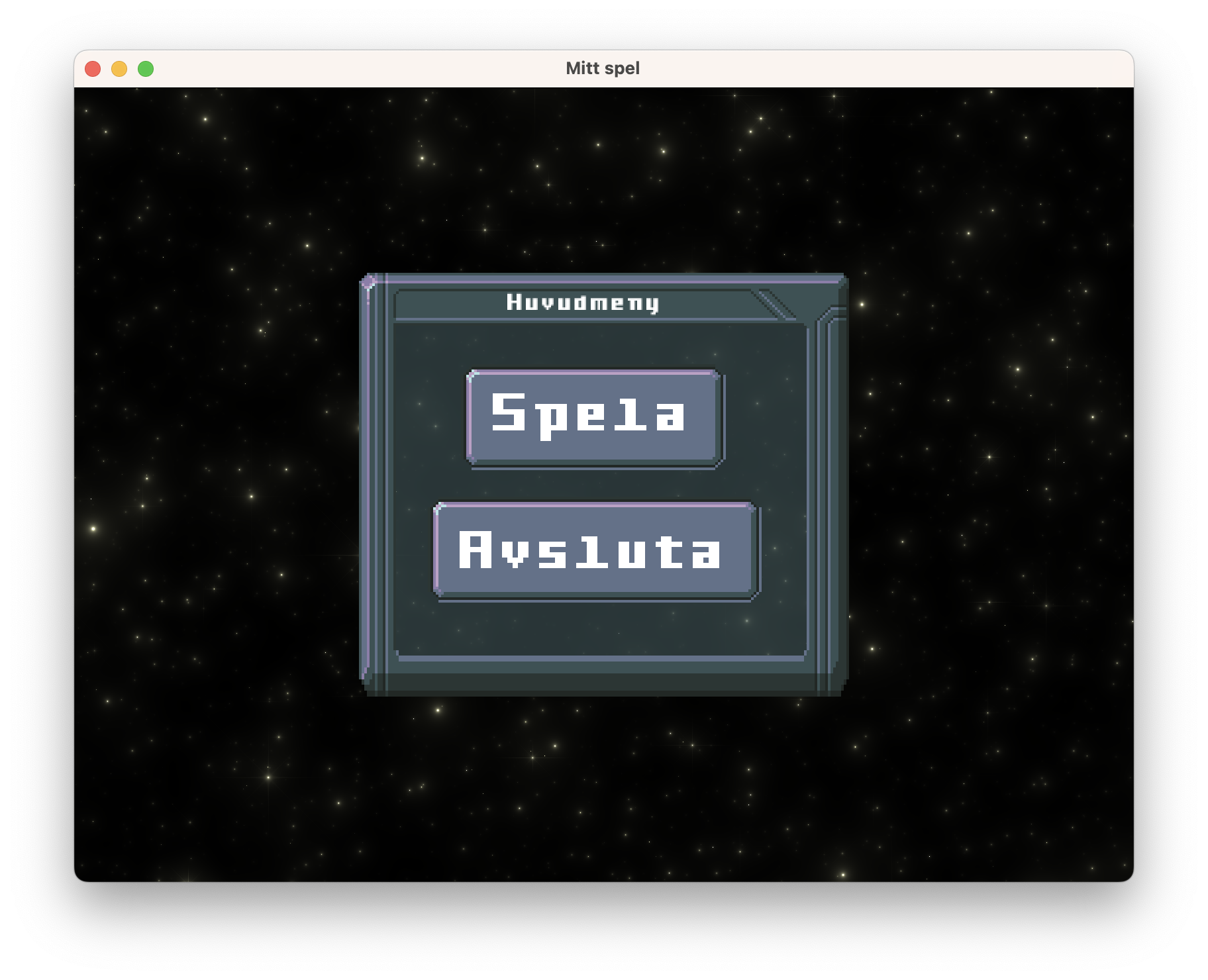 Grafisk meny - Koda ett spel med Rust och Macroquad